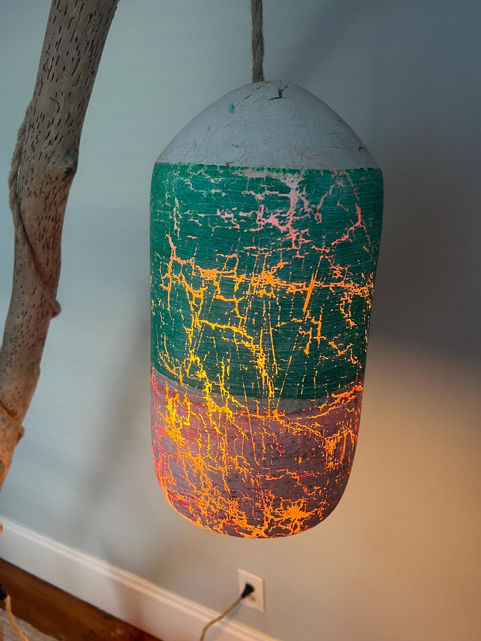 Lobster Buoy Hanging Light (stand Not Included) - Etsy