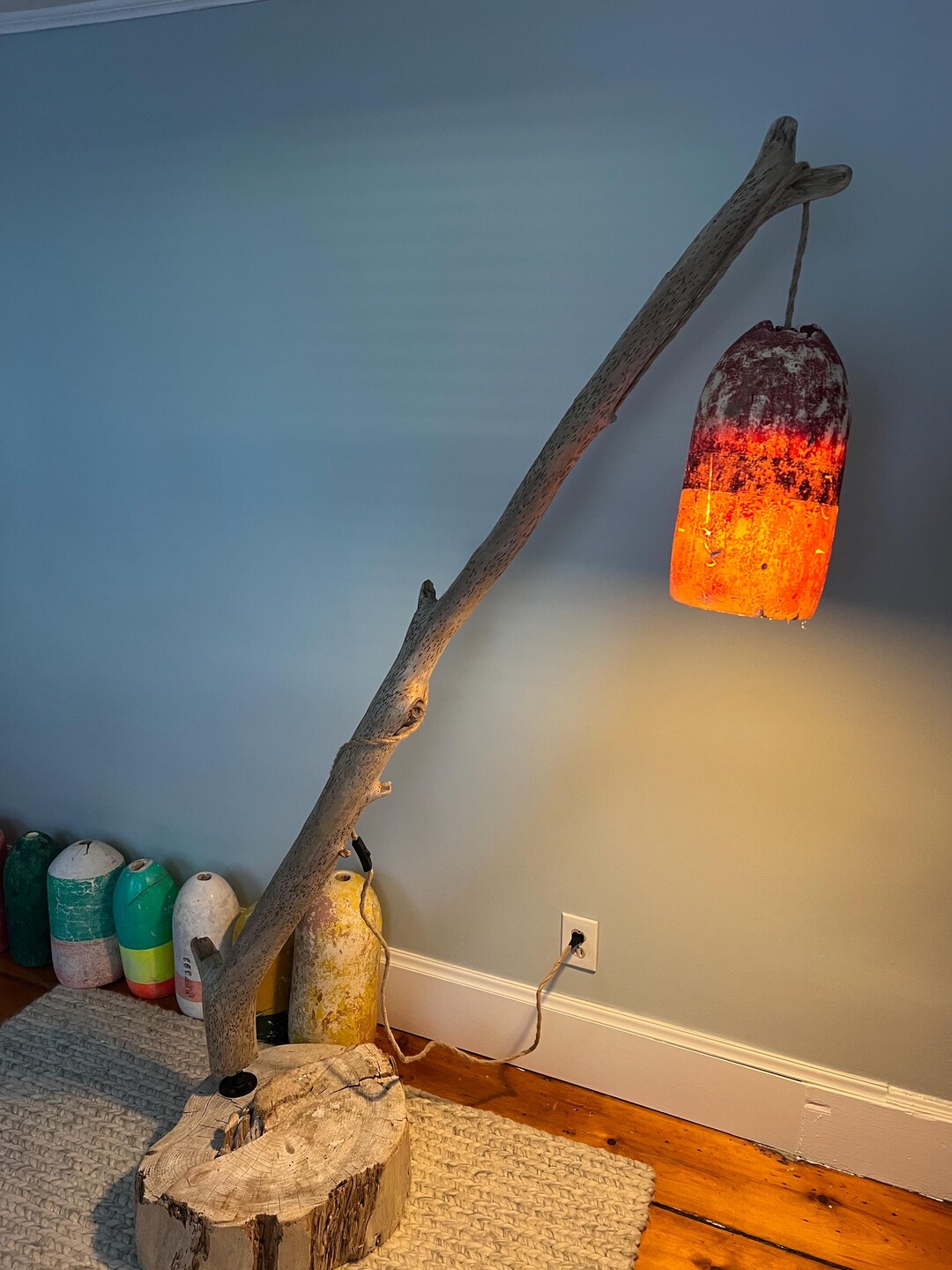 Lobster Buoy Hanging Light (stand Not Included) - Etsy