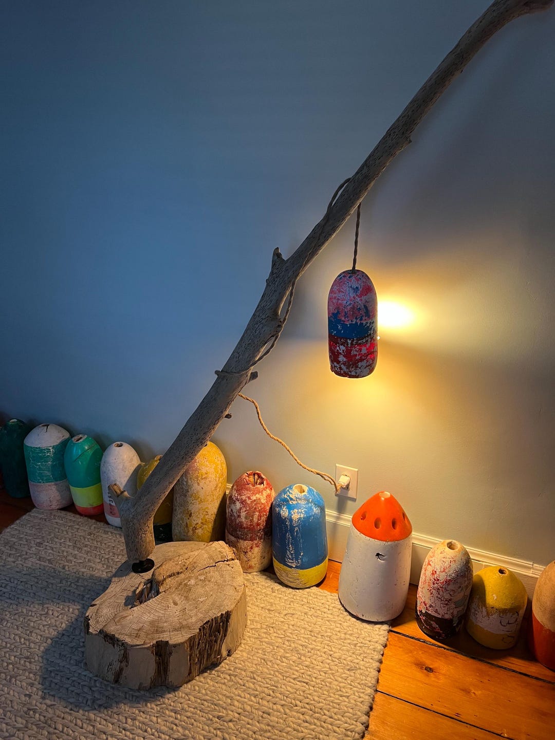 Lobster Buoy Hanging Light (stand Not Included) - Etsy