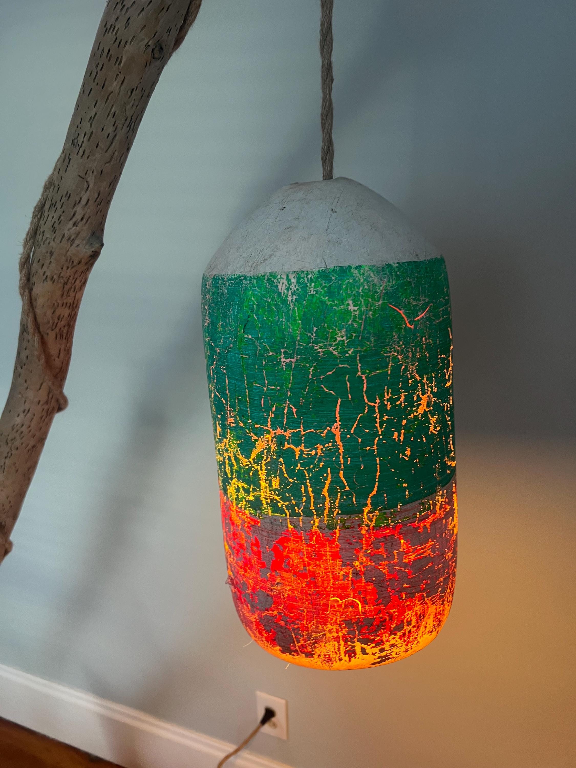 Lobster Buoy Hanging Light (stand Not Included) - Etsy