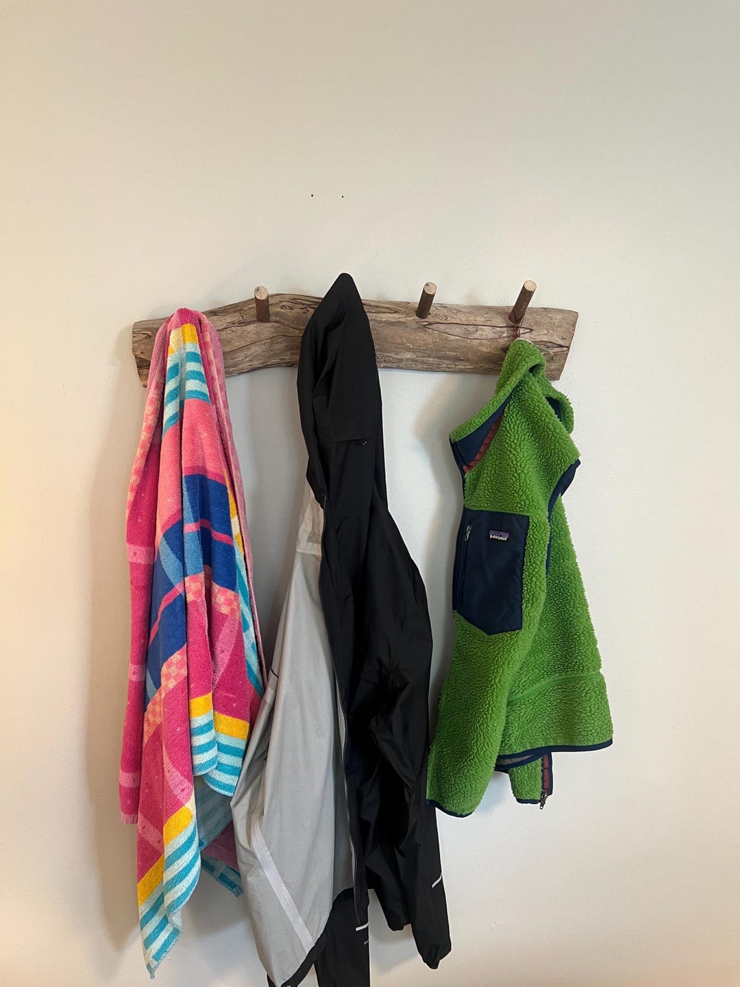5 Hook Driftwood Coat Rack (28"long X 4" High X 5" Deep) Beach House ...