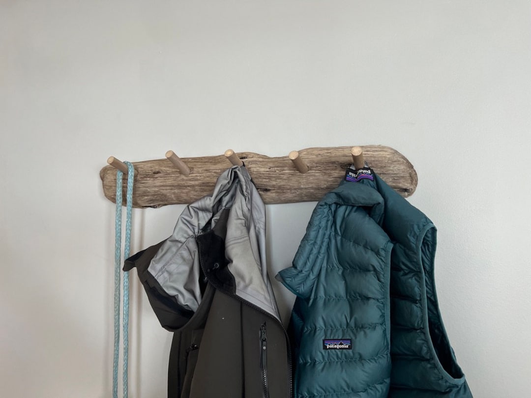 5 Hook Driftwood Coat Rack 30long X 6 High X 5 Deep Beach House, Rustic ...