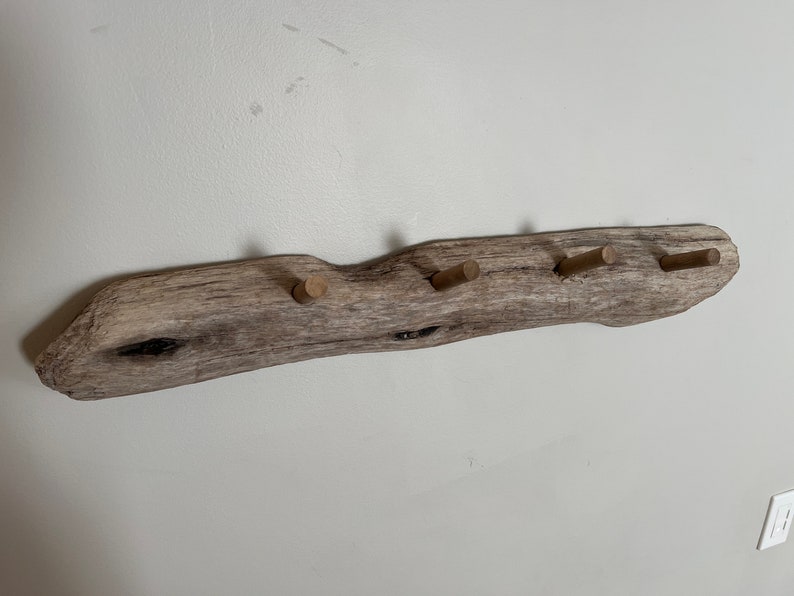 4 Hook Driftwood Coat Rack 31long X 6 High X 5 Deep Beach House, Rustic ...