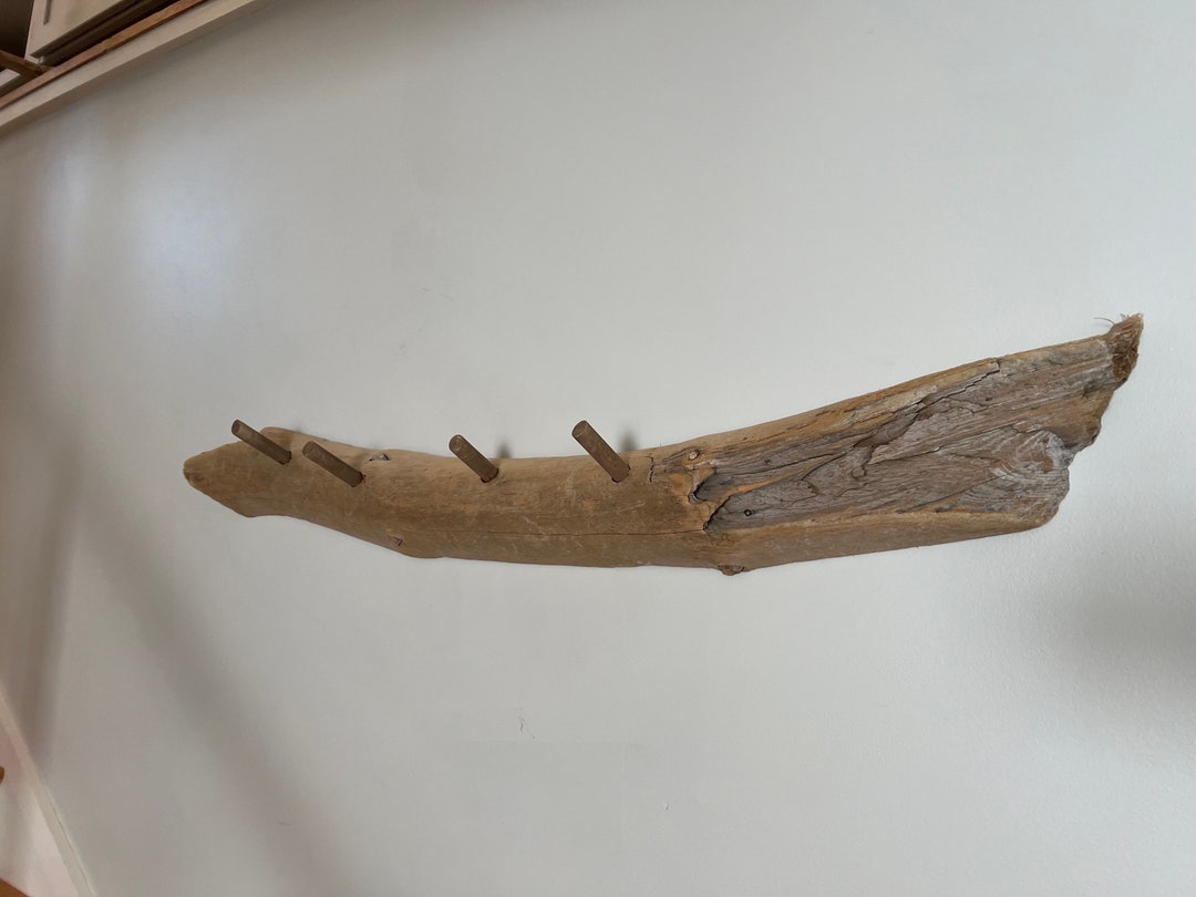 4 Hook Driftwood Coat Rack 48long X 6 High X 5 Deep Beach House, Rustic ...