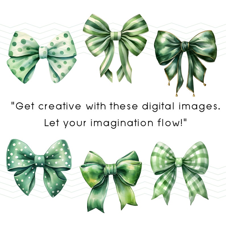 Watercolor Green Bow Clipart - 22 Transparent PNG, Digital Downloads ...