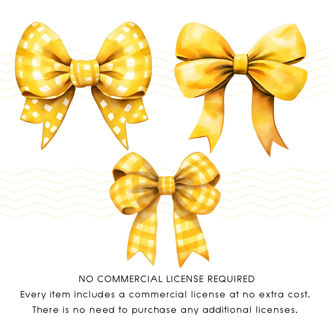 Watercolor Yellow Bow Clipart 15 Transparent PNG, Digital Downloads ...