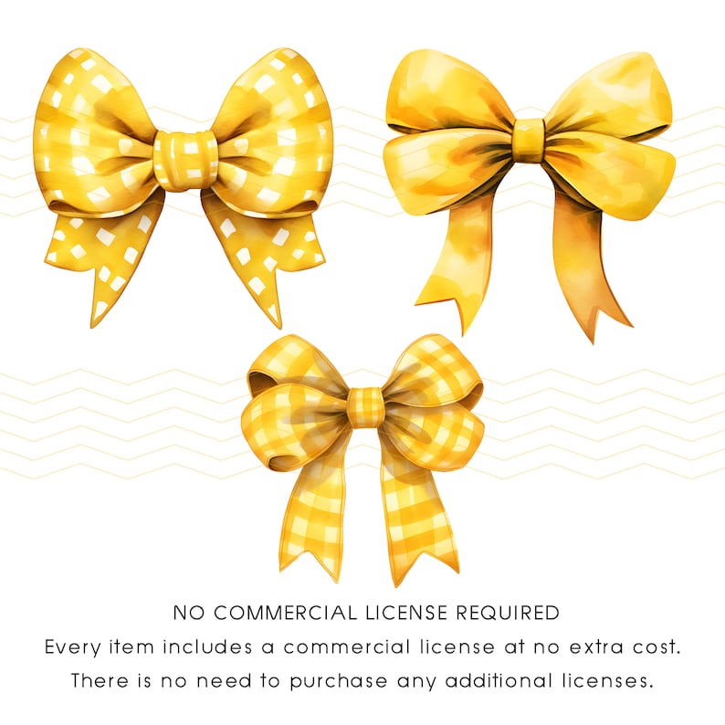Watercolor Yellow Bow Clipart - 15 Transparent PNG, Digital Downloads ...