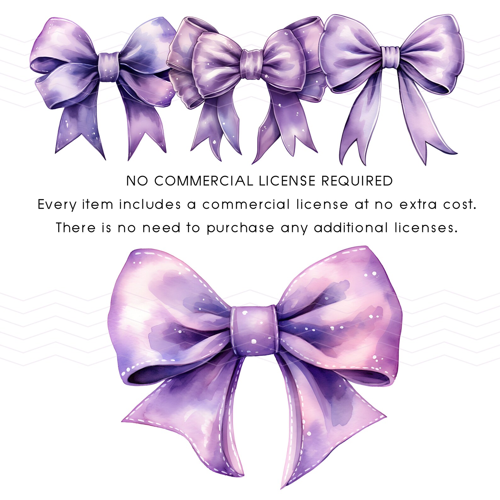 Watercolor Purple Bow Clipart 20 Transparent PNG, Digital Downloads ...
