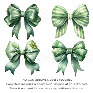 Watercolor Green Bow Clipart - 22 Transparent PNG, Digital Downloads ...