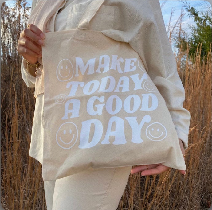 Make Today a Good Day Happy Face Cotton Note - Etsy
