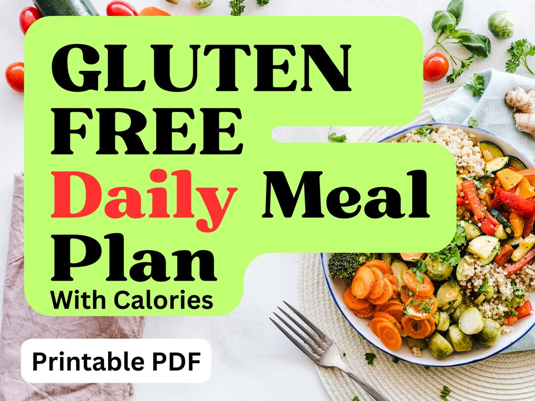 Gluten Free DAILY Meal Plan | 7 Day Gluten Free Meal Plan - Etsy