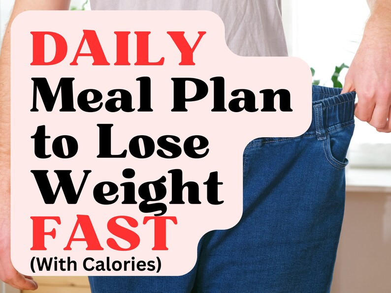 Daily Meal Plan to LOSE WEIGHT Fast - Etsy