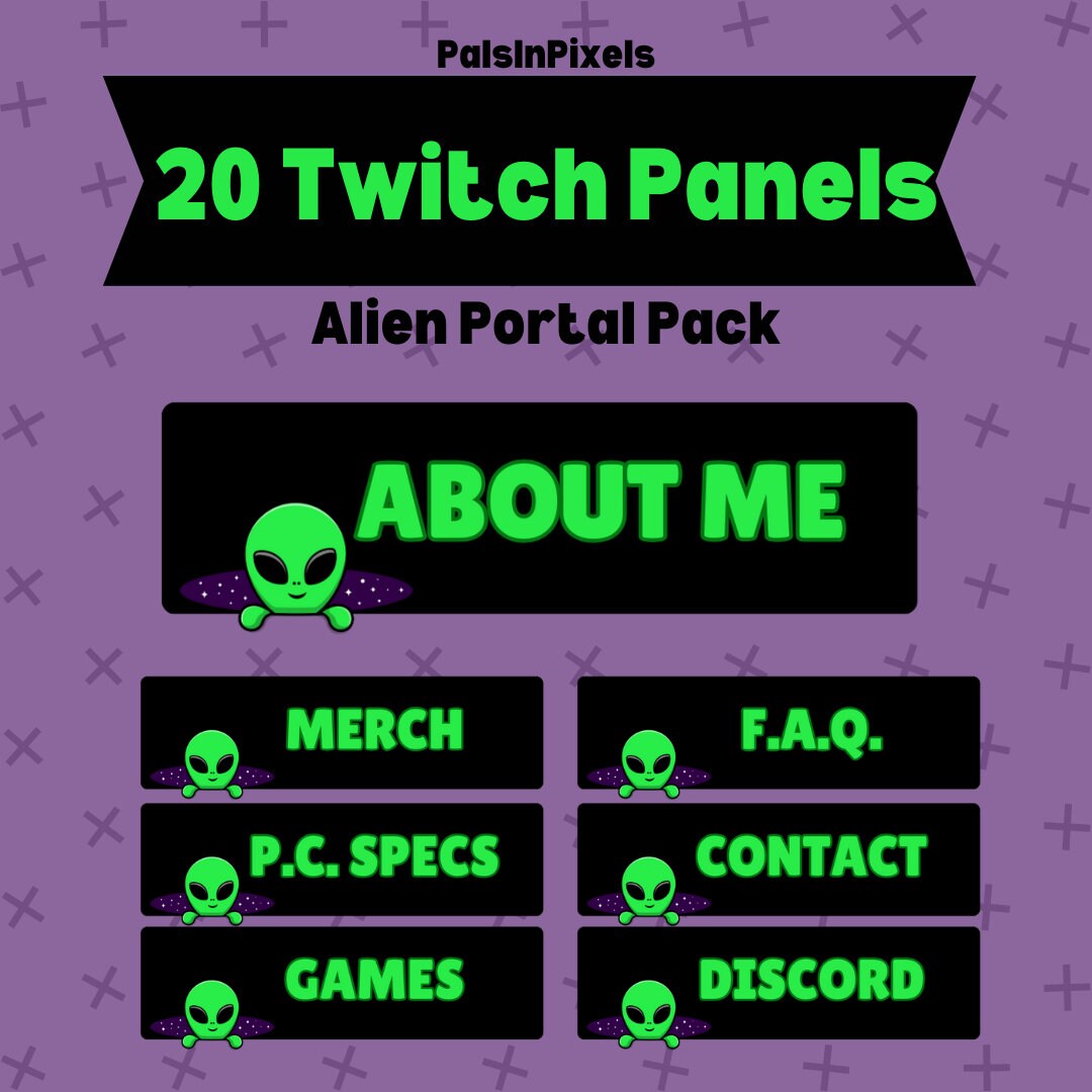 20 Alien Portal Panels for Twitch Discord Youtube Kick - Etsy