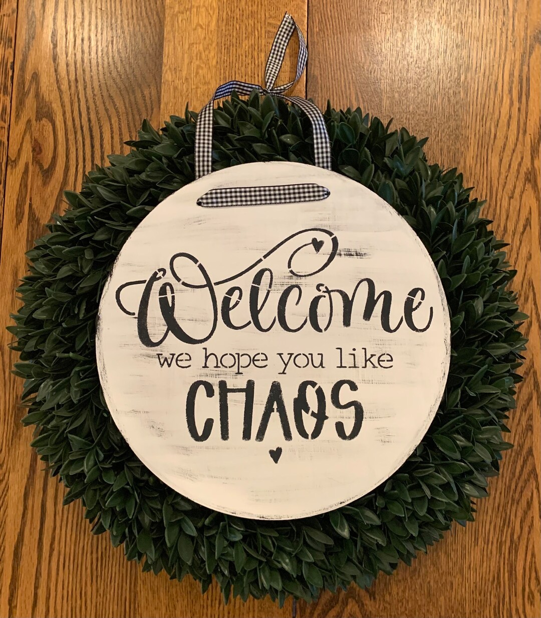 Farmhouse Welcome Sign Housewarming Gift Rustic Wall Art Funny ...