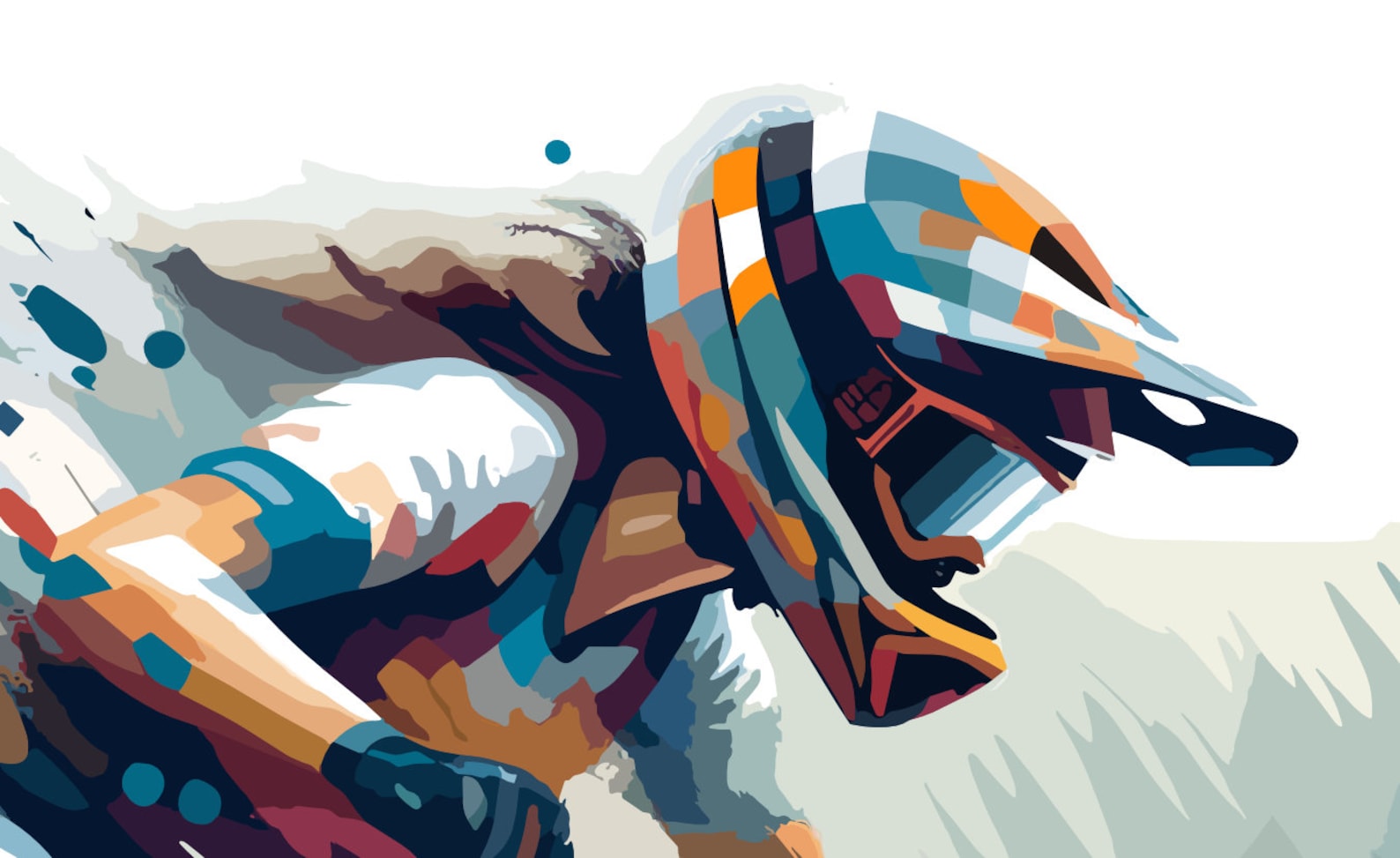 Female MTB Rider, Abstract Image of a Woman Riding a Mountain Bike ...