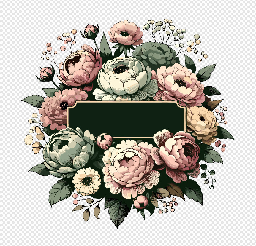 Flower Logo, Florist Logo, Flower Shop Logo. Blank Area to Add Your Own ...