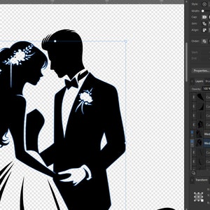 Wedding Logo, Bride and Groom Couple Collection, Vector (SVG), Simple ...