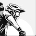 Mountain Biker (MTB) Logo / Badge Vector (svg,png,jpg) - Etsy