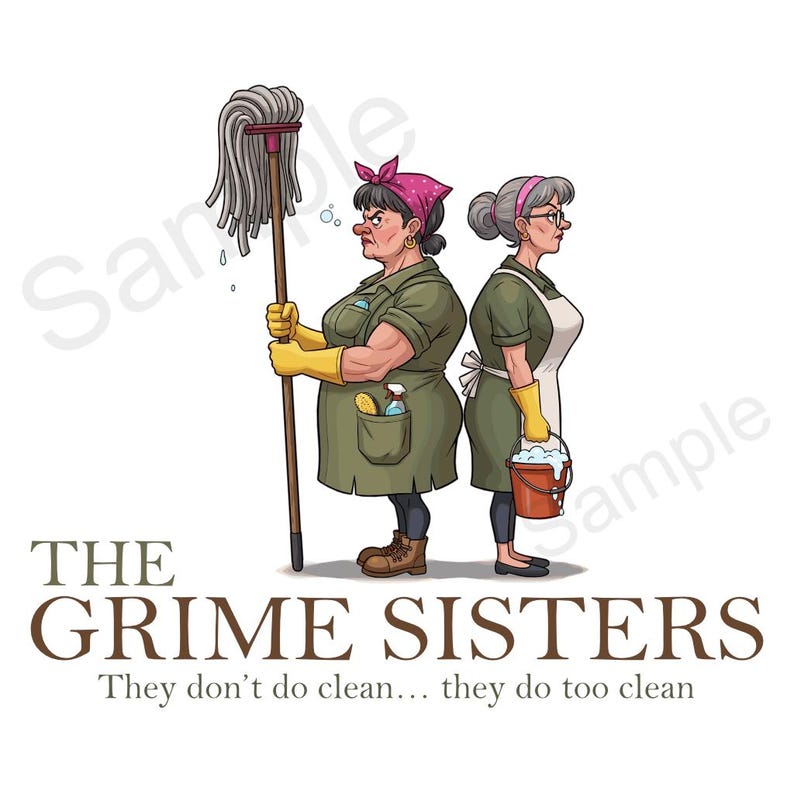 Cleaning Company Logo, Fun, Cartoon Style, House Cleaning Service ...