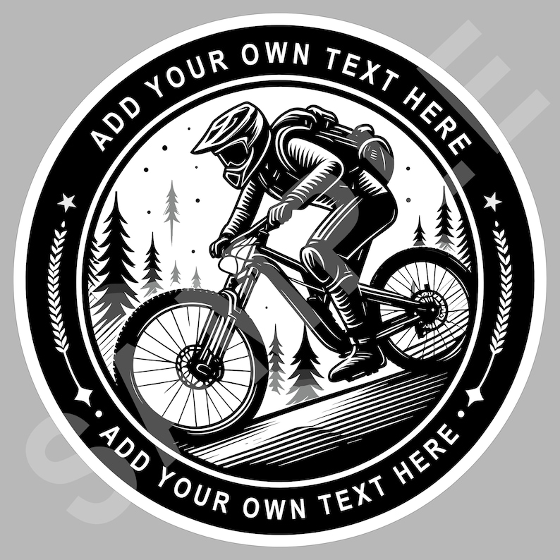 MTB Logo, Badge Mountain Biker Digital Download (vector SVG ...