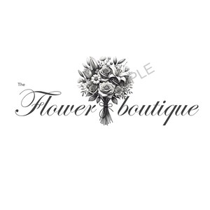 Flower Bouquet Logo, Classic Flower Arrangement Vector Image ...