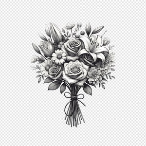 Flower Bouquet Logo, Classic Flower Arrangement Vector Image ...