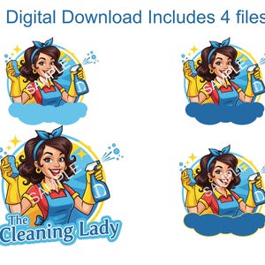 Cleaning Company Logo, Fun, Cartoon Style, House Cleaning Service ...