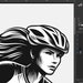 Woman MTB - Mountain Bike Rider Logo, Digital Download Vector (SVG ...