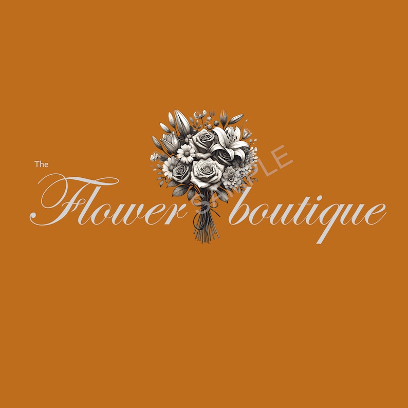 Flower Bouquet Logo, Classic Flower Arrangement Vector Image ...