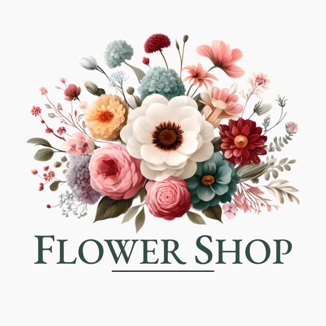 Florist Logo / Badge - Flower Shop Logo (transparent Png) Digital ...