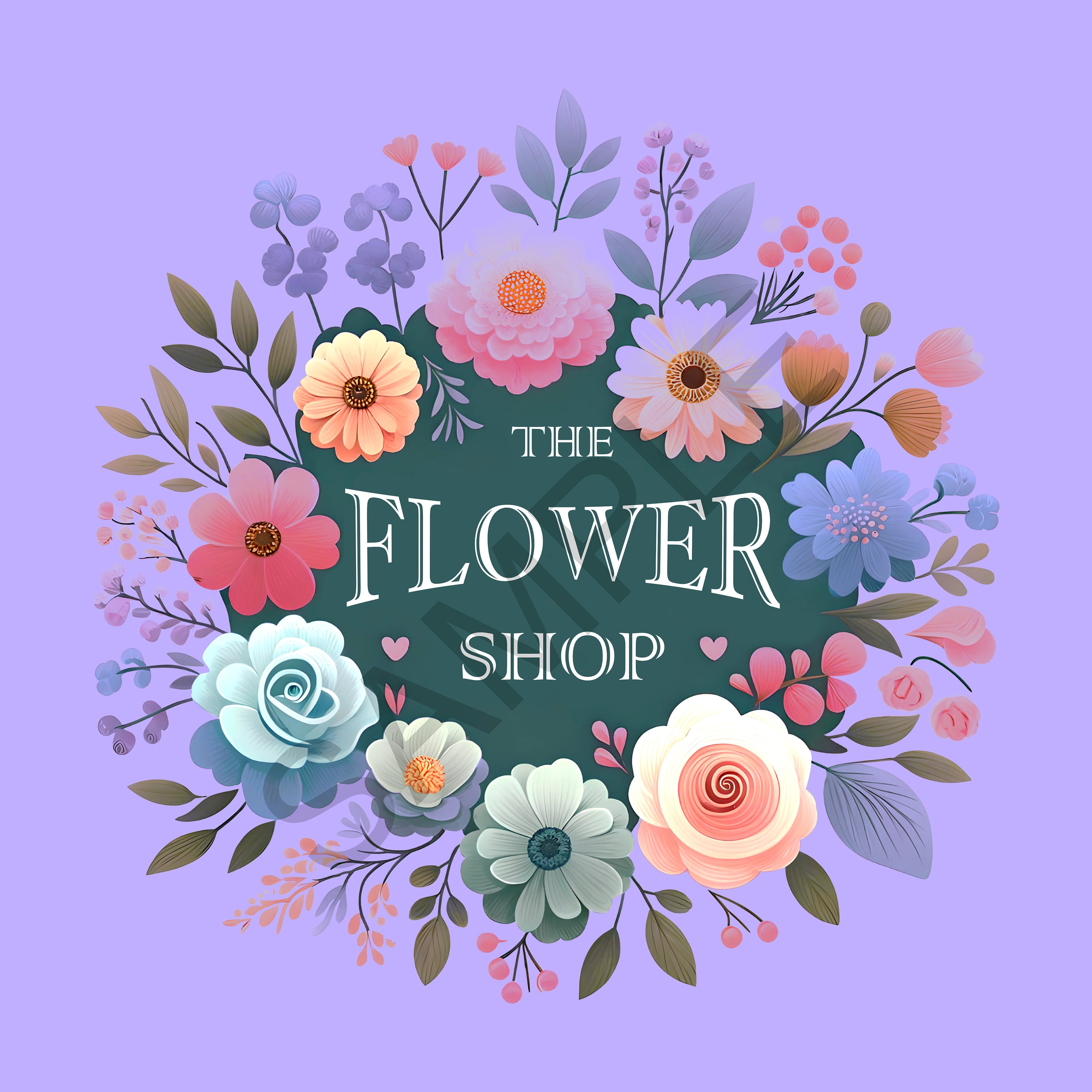 Florist Logo / Badge - Flower Shop Logo (transparent Png & Jpeg File ...