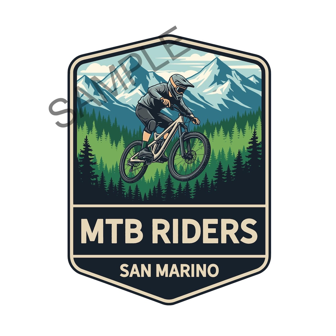 MTB Mountain Biker Club Logo, Mountain Bike Logo / Badge. Digital ...