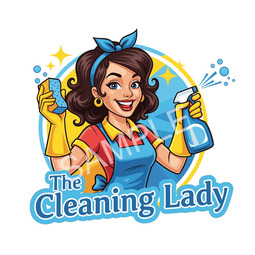 Cleaning Company Logo, Fun, Cartoon Style, House Cleaning Service ...