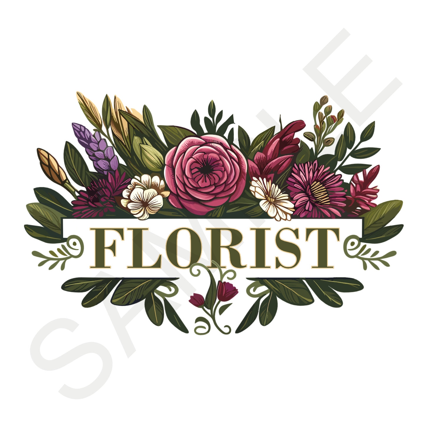 Florist Logo / Badge - Flower Shop Logo (vector Svg & Transparent Png ...
