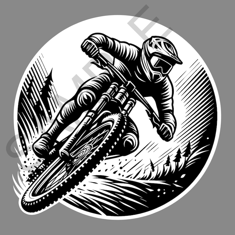 Mountain Bike Badge / Logo, Vector File (SVG), Large Transparent Png ...