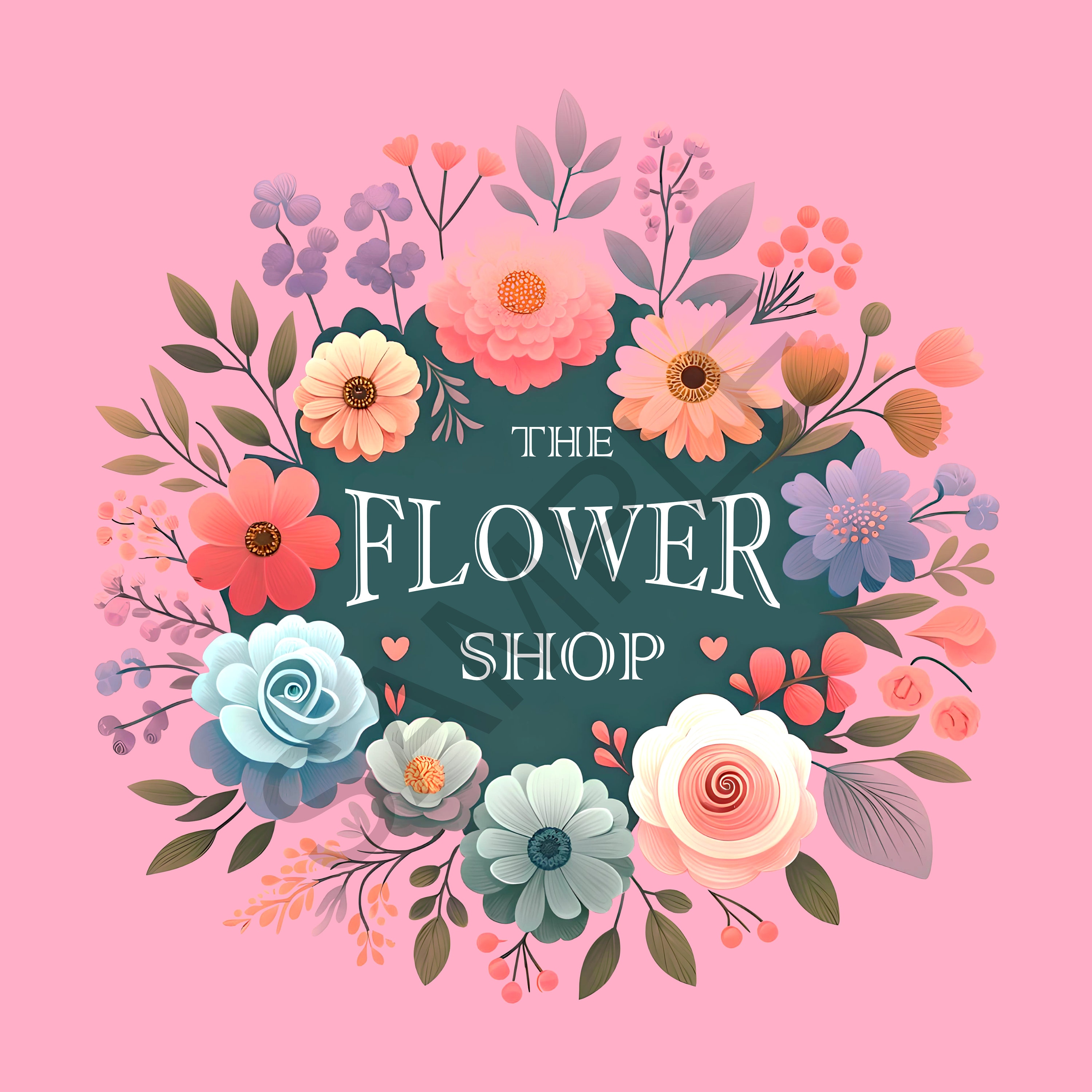 Florist Logo / Badge - Flower Shop Logo (transparent Png & Jpeg File ...