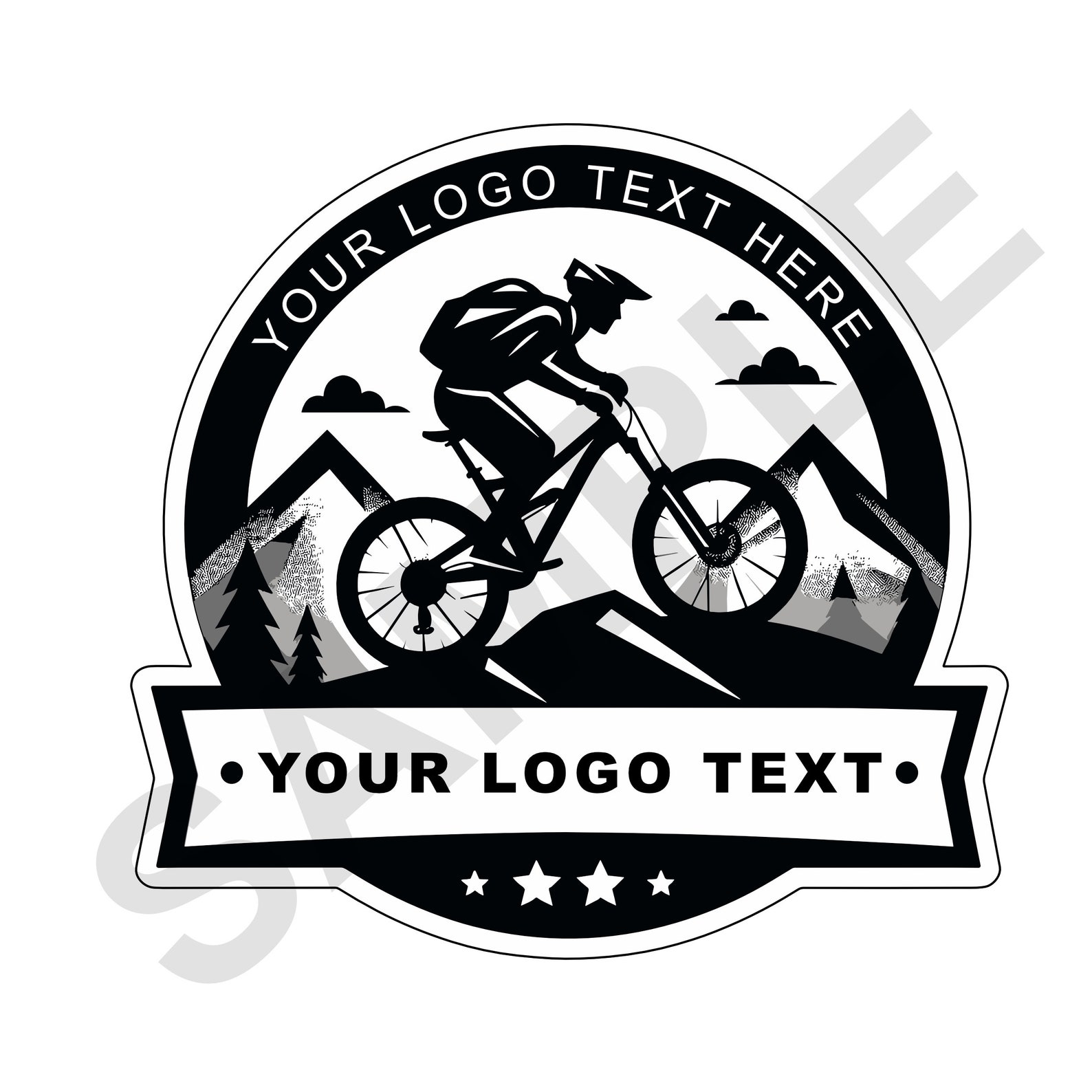 MTB Mountain Biker Club Logo, Badge (vector - Transparent Png, Jpg, Svg ...