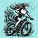 Woman MTB - Mountain Bike Rider Logo, Digital Download Vector (SVG ...