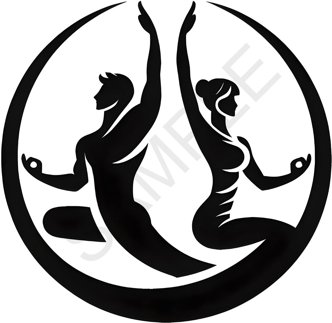 Yoga Logo/badge, Digital Download of 3 Transparent Background Images ...
