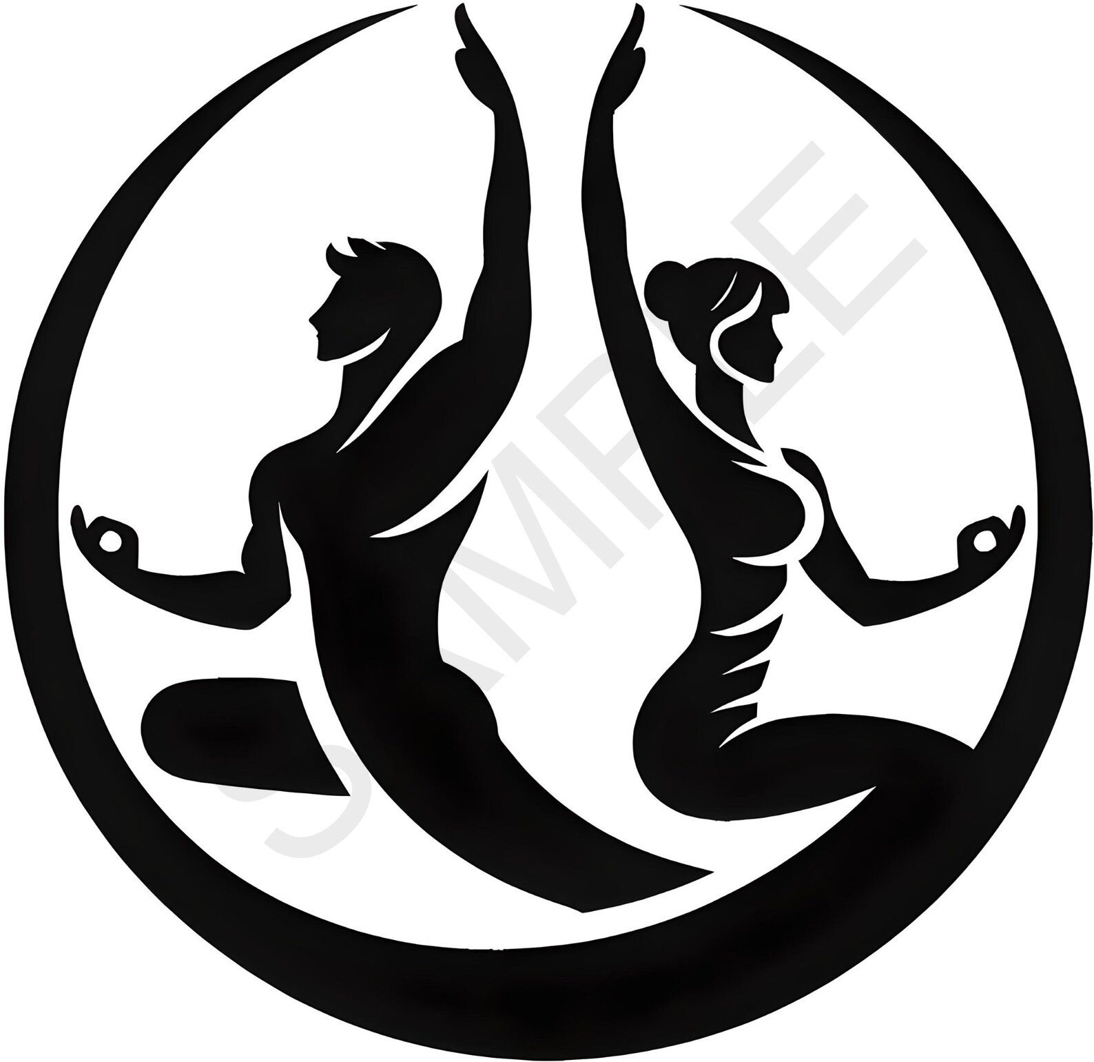 Yoga Logo/badge, Digital Download of 3 Transparent Background Images ...
