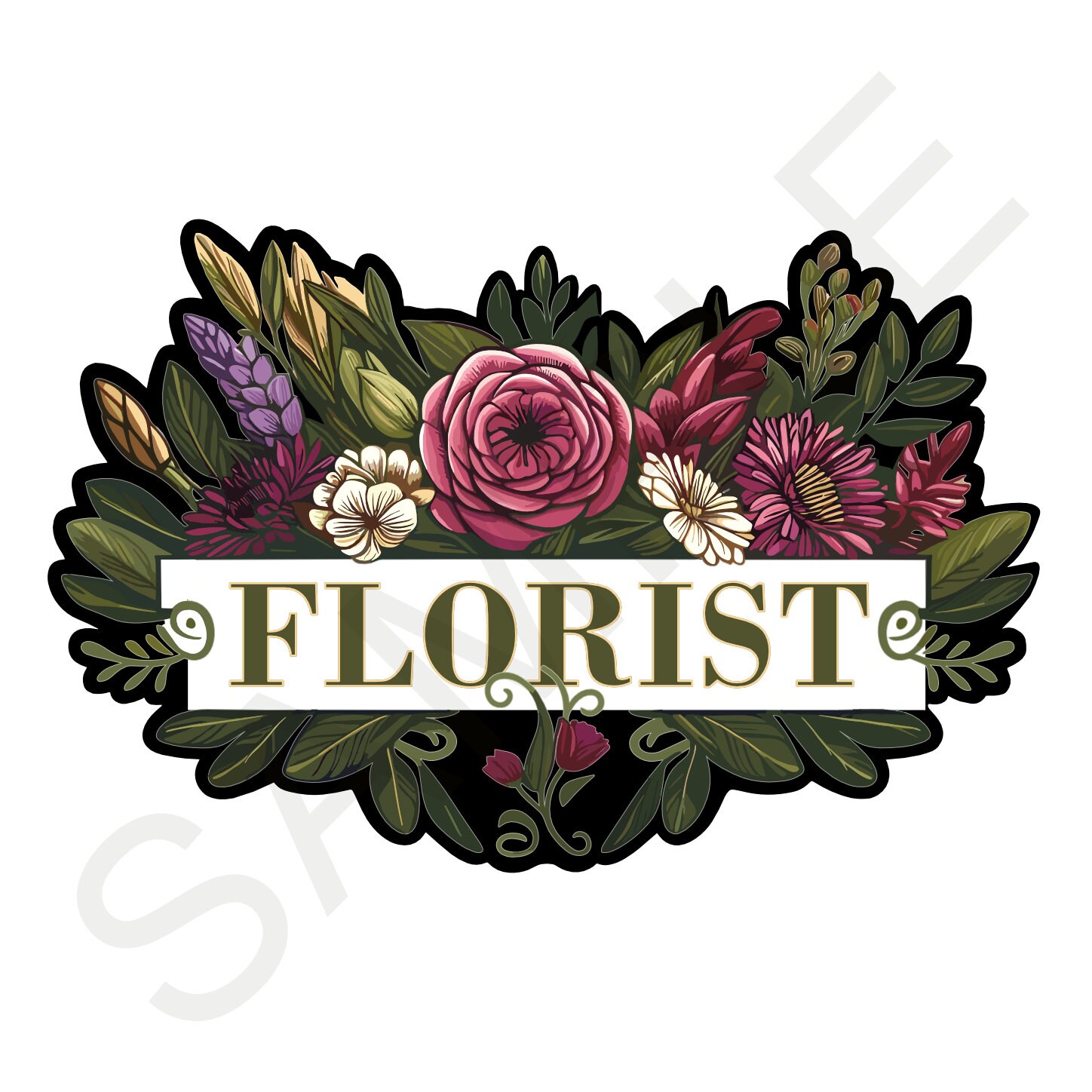 Florist Logo / Badge - Flower Shop Logo (vector Svg & Transparent Png ...