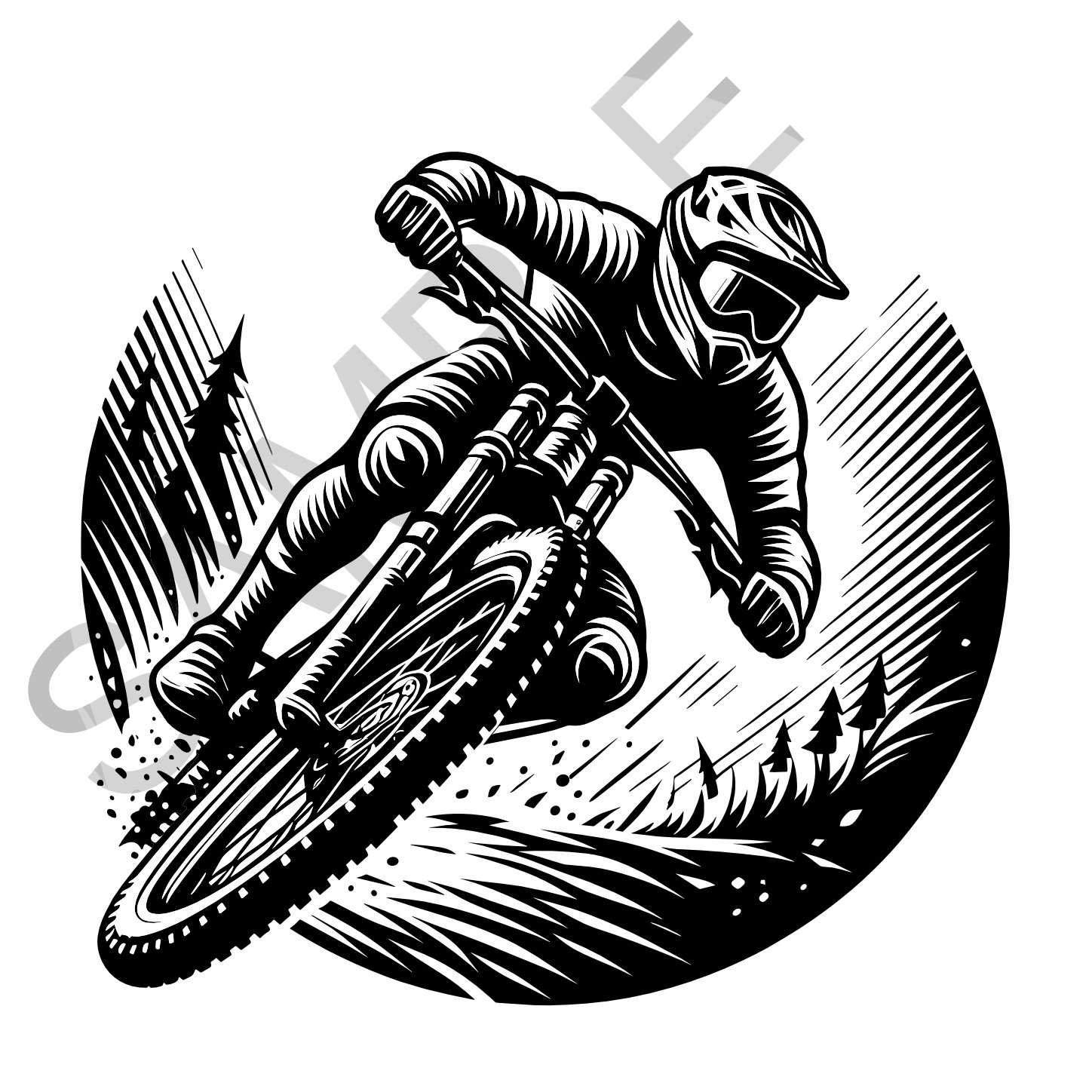 Mountain Bike Badge / Logo, Vector File (SVG), Large Transparent Png, Digital Download. - Etsy