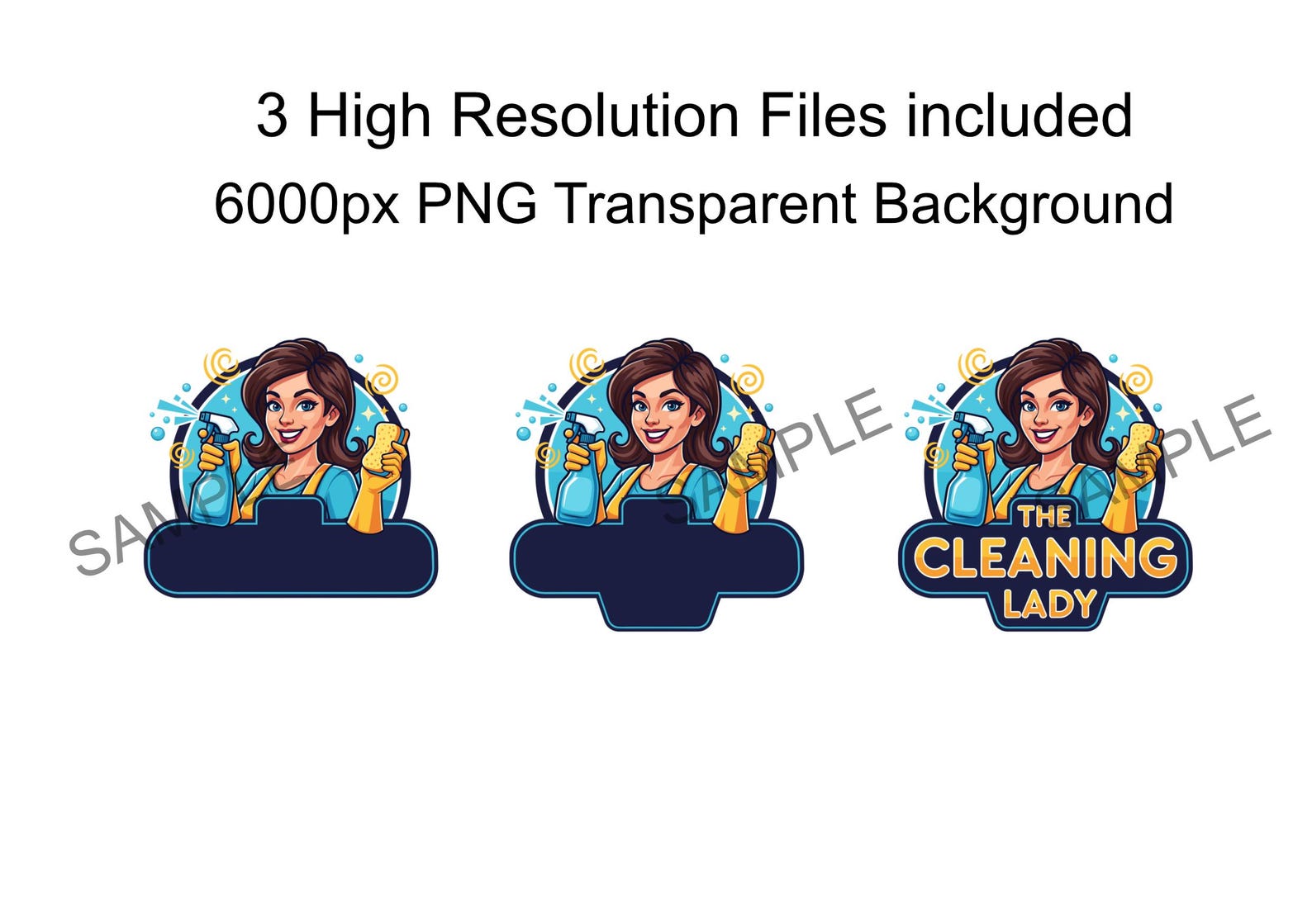 Cleaning Company Logo, Fun, Cartoon Style, House Cleaning Service ...