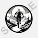 Mountain Bike Rider, Logo, Badge, Transparent Vector (svg,png,jpg) - Etsy