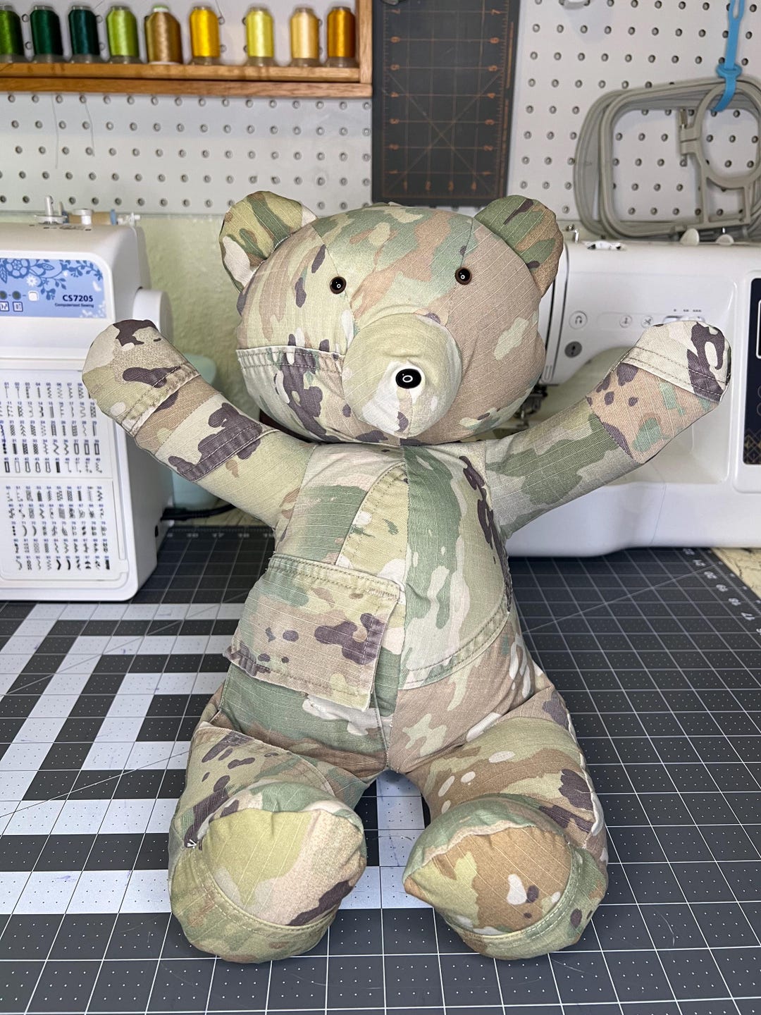 Military Memory Bear, Memory Bear, Uniform Bear, Military Retirement ...
