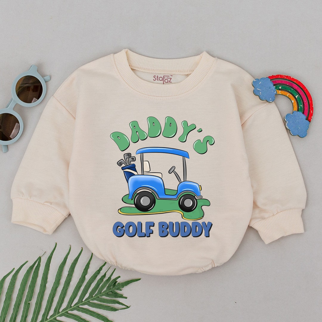 Daddy's Golf Buddy Romper, Retro Future Golfer Buddy Bodysuit, Dad and ...