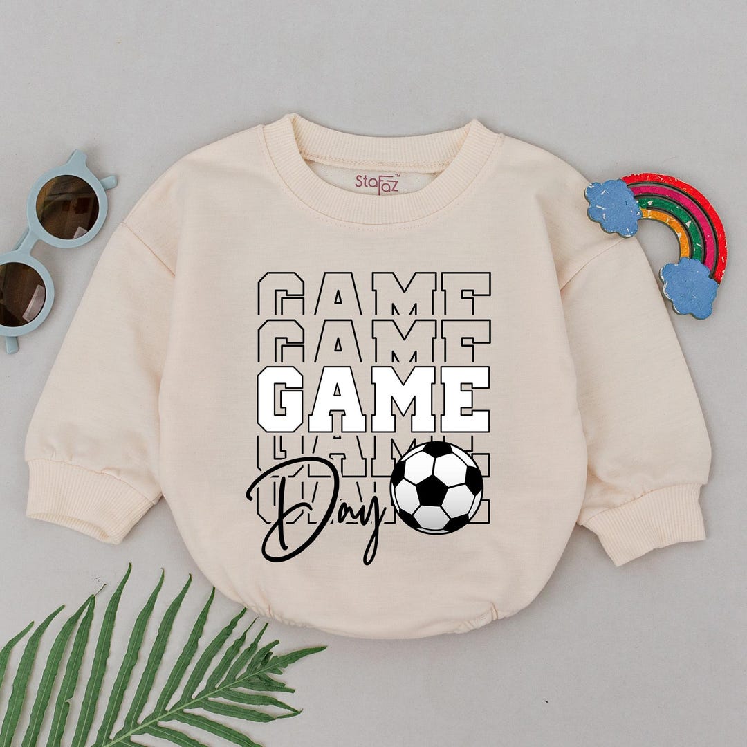 Game Day Soccer Romper, Soccer Baby Outfits, Father's Day Outfit, Baby ...