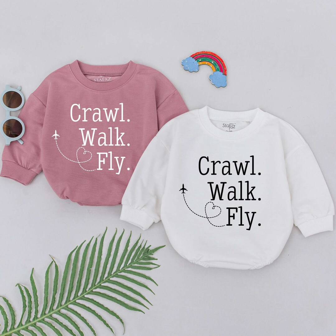 Crawl Walk Fly Baby Romper, Flight Buddy Baby Romper, Co Pilot Bodysuit ...
