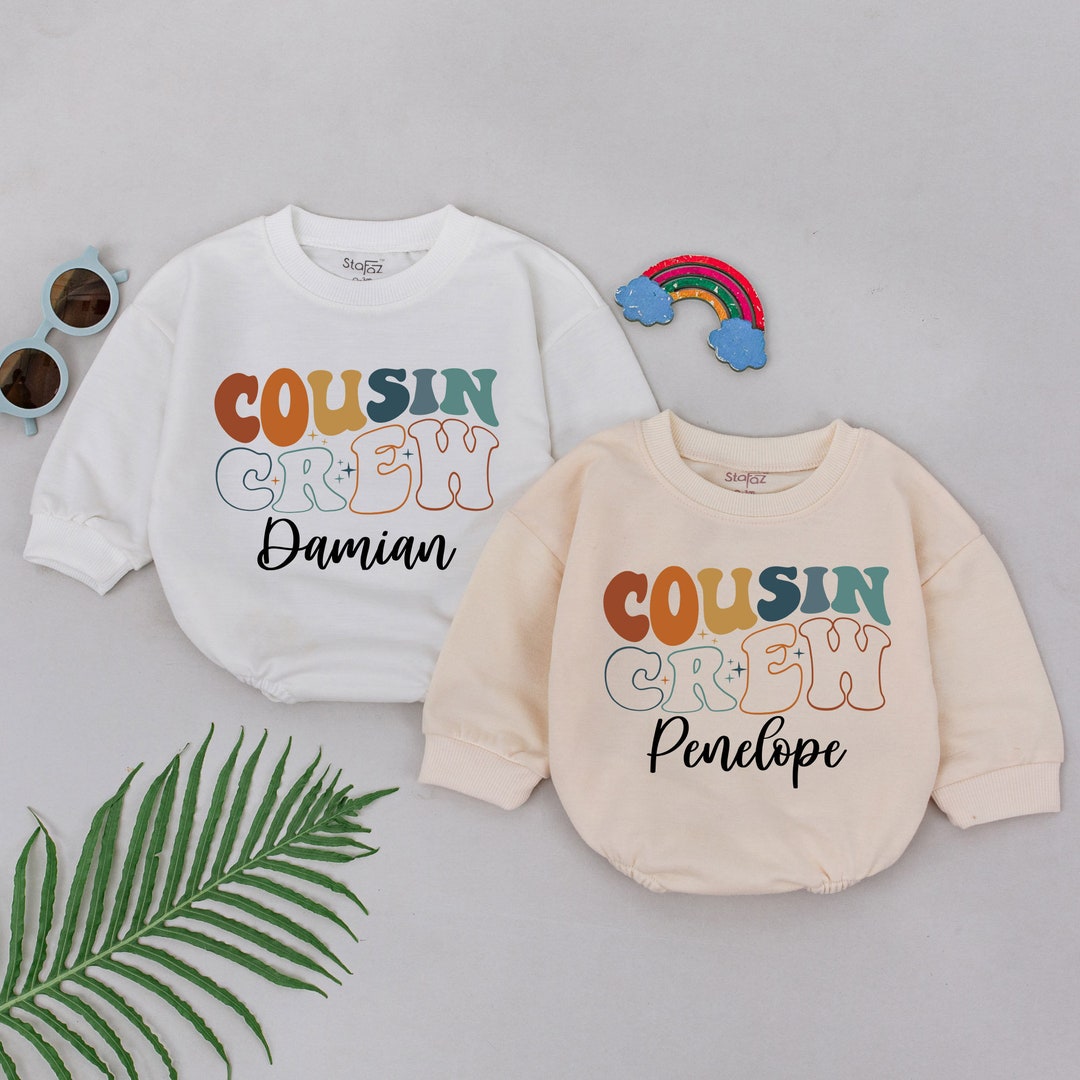 Personalized Cousin Crew Romper, Retro Cousin Crew Bodysuit, Cousin ...