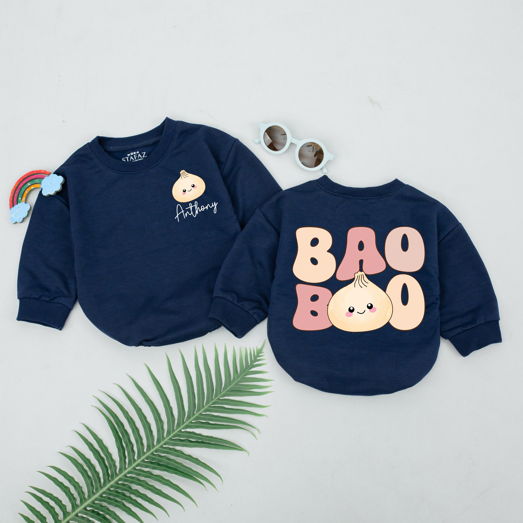 Personalized Baby Bao Romper, Lil Dumpling Bodysuit, Baby Clothes ...